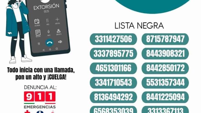 Anuncian Números De Extorsión