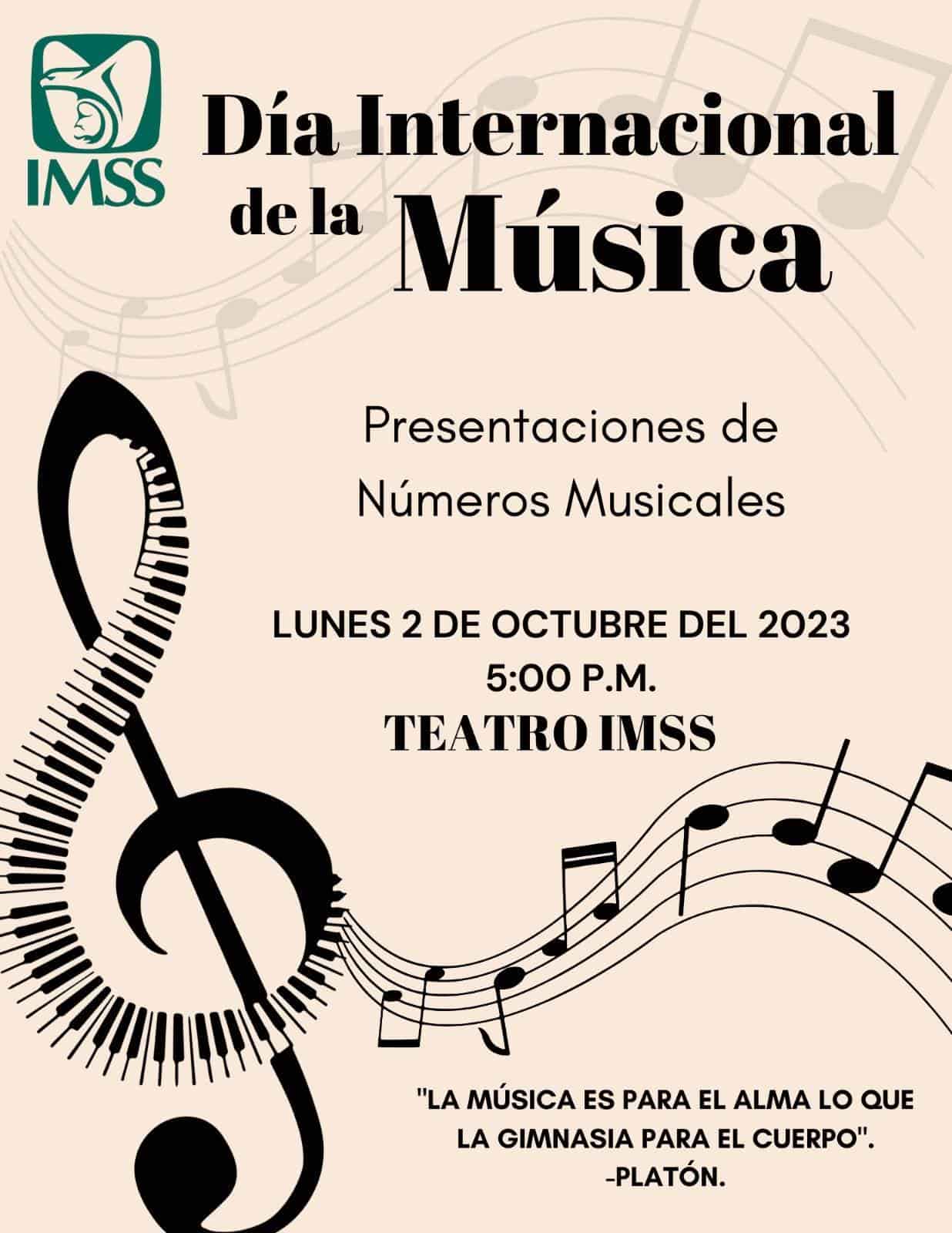 Invita IMSS al Día Internacional de la Música